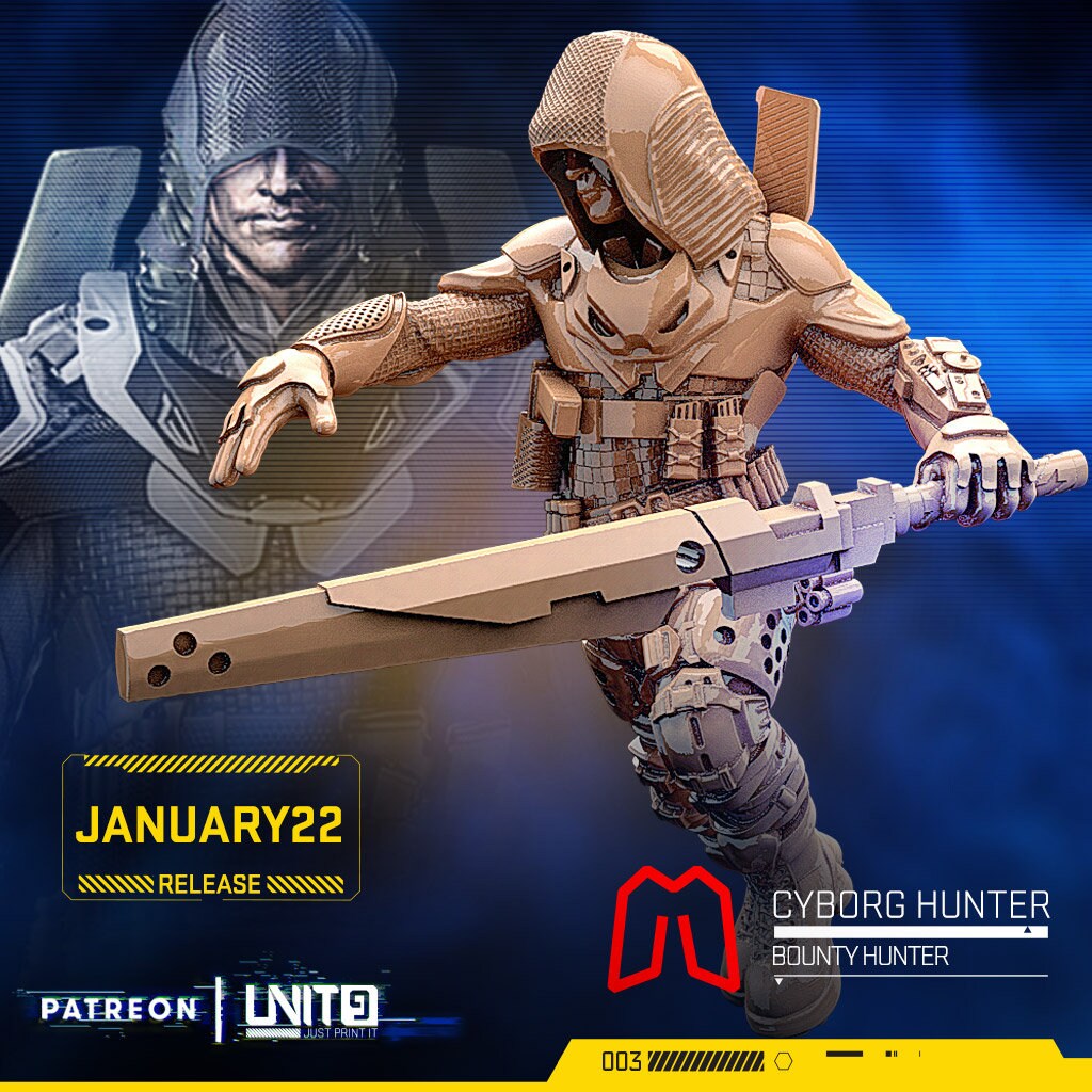 Cyborg Hunter Bounty Hunter From Unit 9 Great for Cyberpunk, Human ...