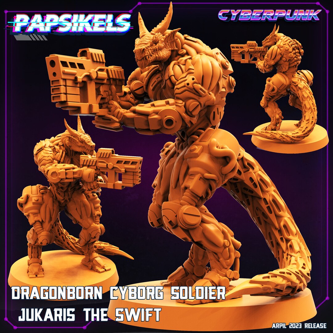 Dragonborn Cyborg Soldier Jukaris the Swift by Papsikels Great for ...