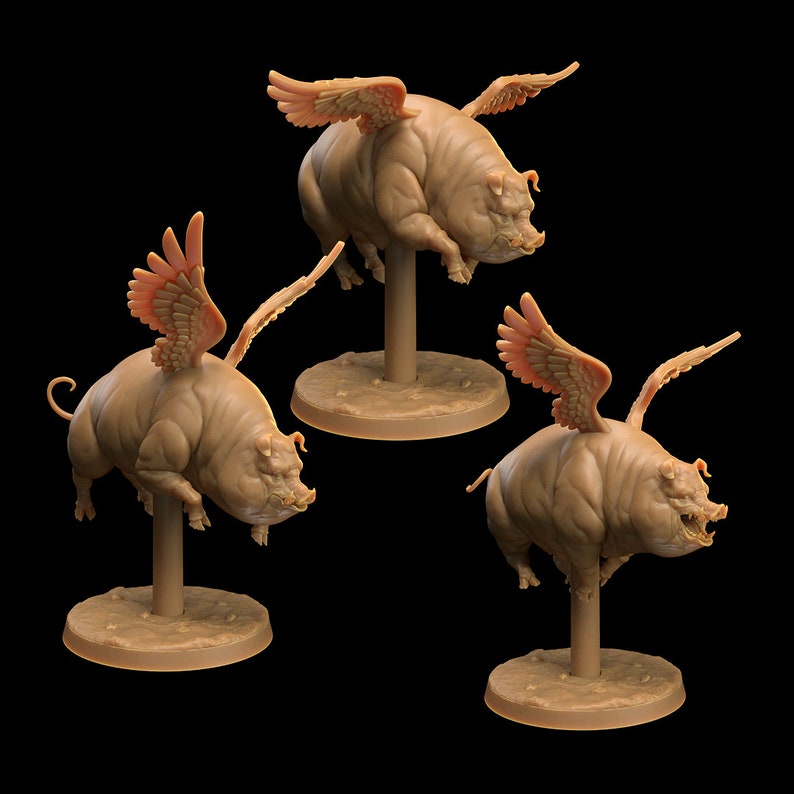 Flying Pigs Set of 3 by Dragon Trapper Lodge Great for Dungeons and ...