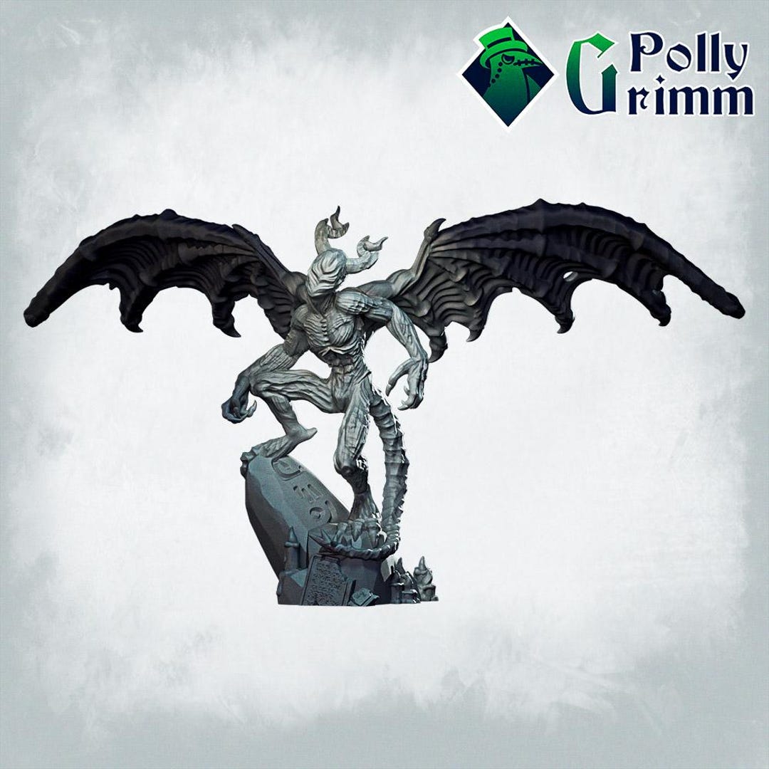 Horror From the Deep. Lovecraft Miniature. Night Gaunt, Faceless Demon ...