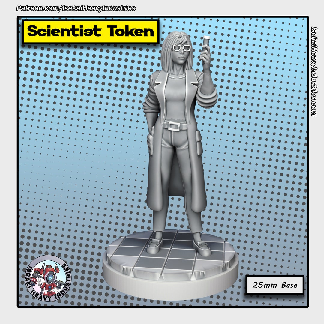 Scientist Token on 25mm Base by Isekai Heavy Industries Great for ...