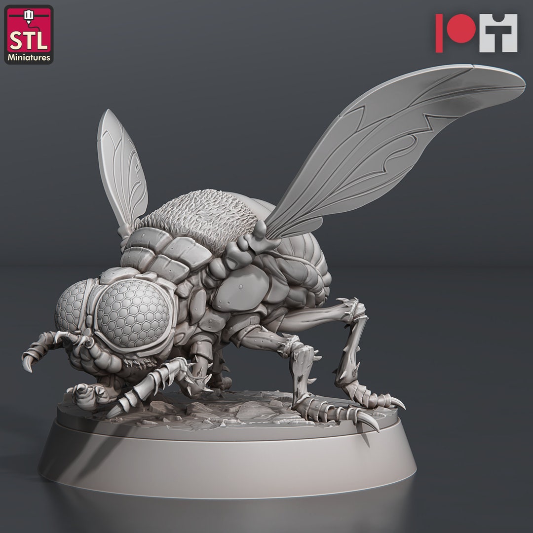 Giant Flies From STL Miniatures Great for D&D, Pathfinder, Torg, and ...