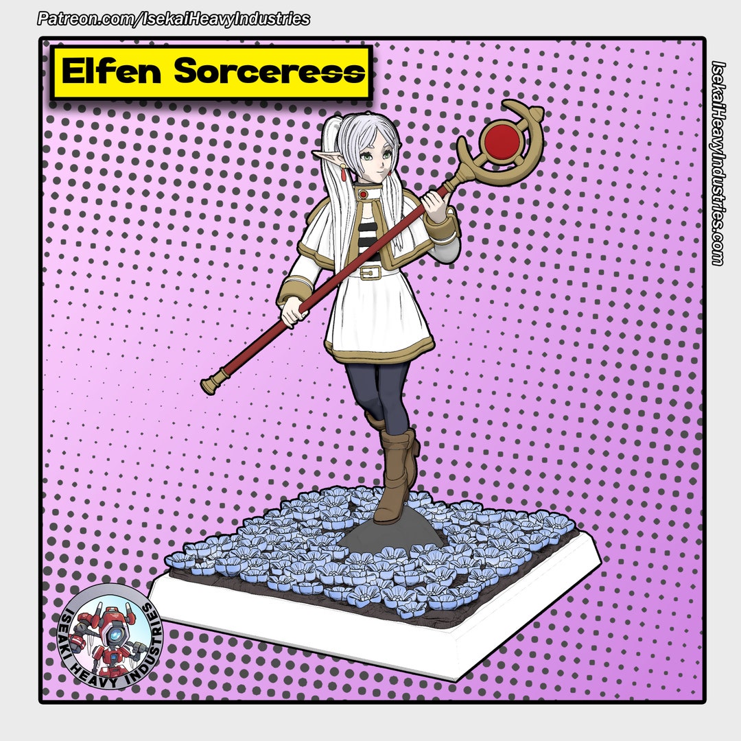 Elfen Sorceress on 25mm Square Base by Isekai Heavy Industries Great ...
