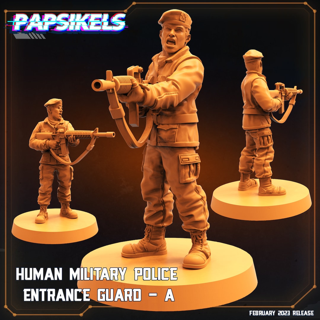 Human Military Police Entrance Guard by Papsikels Great for Cyberpunk ...