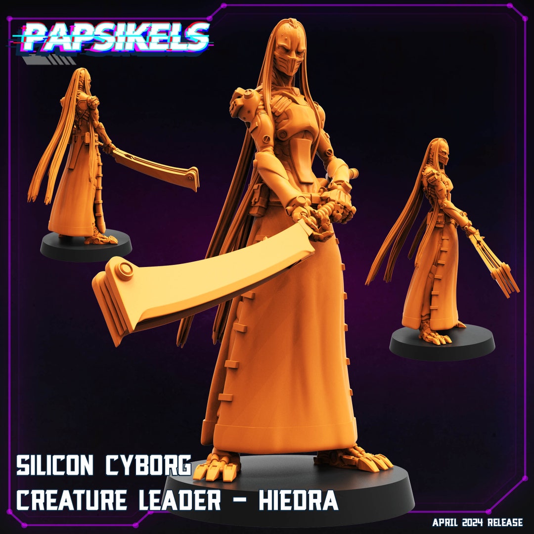 Silicon Cyborg Creature Leader Hiedra by Papsikels Great for Cyberpunk,shadowrun, and Other ...