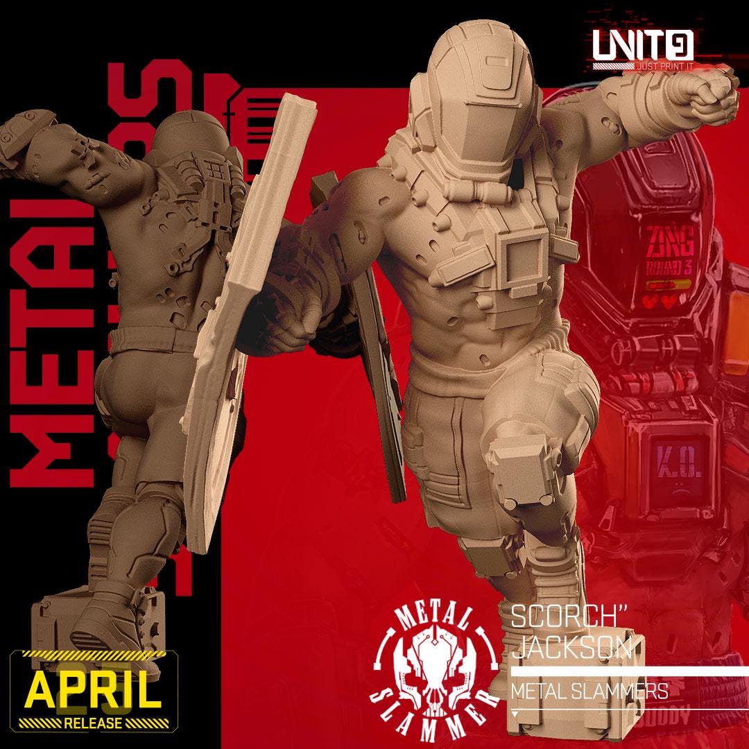 Scorch Jackson - Metal Slammers From Unit 9 Great for Cyberpunk, Human ...