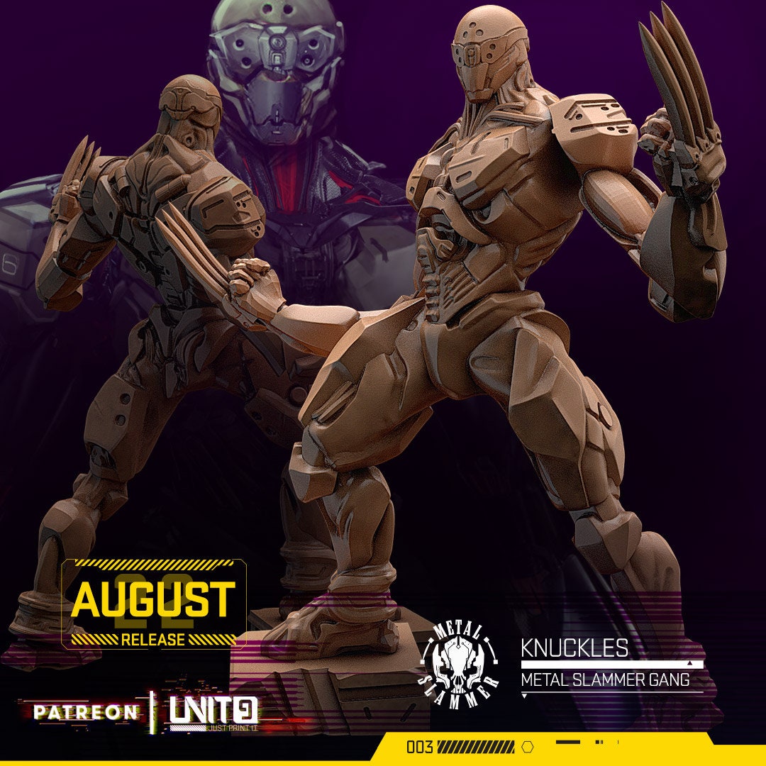 Knuckles Metal Slammer Gang From Unit 9 Great for Cyberpunk, Human ...