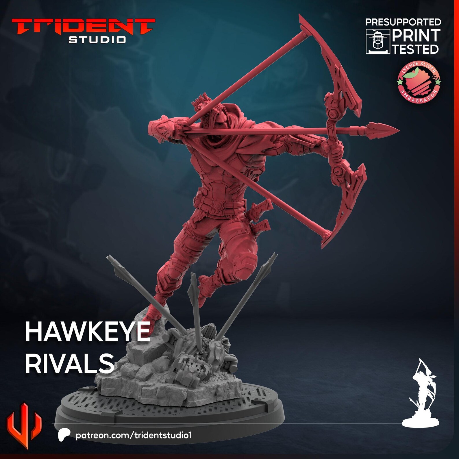 Hawk Hood 40mm Scale on 35mm Base From Trident Studios Great for Crisis ...