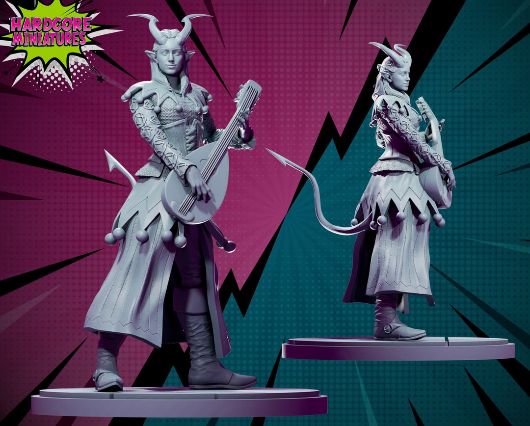 Demon Bard by Hardcore Miniatures Great for Display, Superhero Rpgs ...
