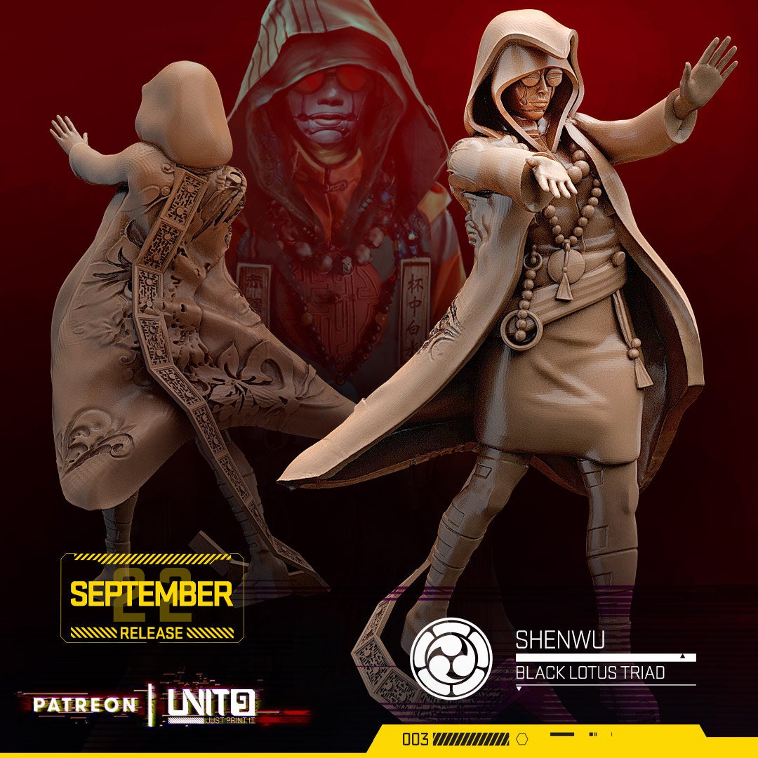 Shenwu - Black Lotus Triad From Unit 9 Great for Cyberpunk, Human ...