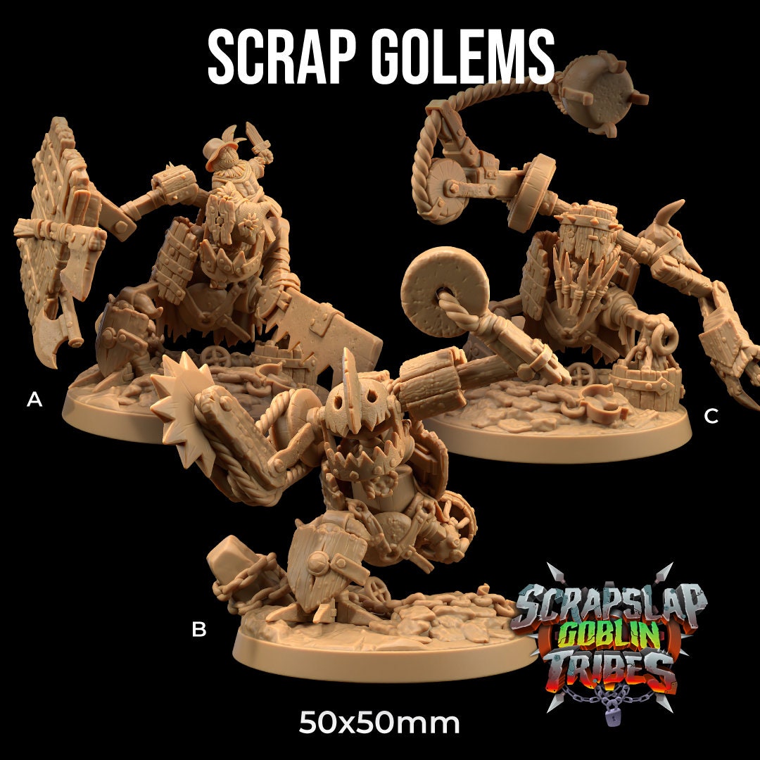 Scrap Golems - Scrap Slap Goblin Tribes by Dragon Trapper Lodge Great for D & D, Pathfinder and ...