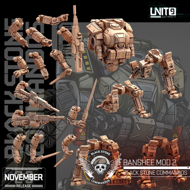 Banshee - Black Stone Commandos From Unit 9 Great for Cyberpunk, Human ...