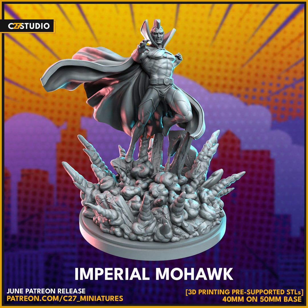 Imperial Mohawk With 50mm Base by C27 Miniatures Great for Crisis ...