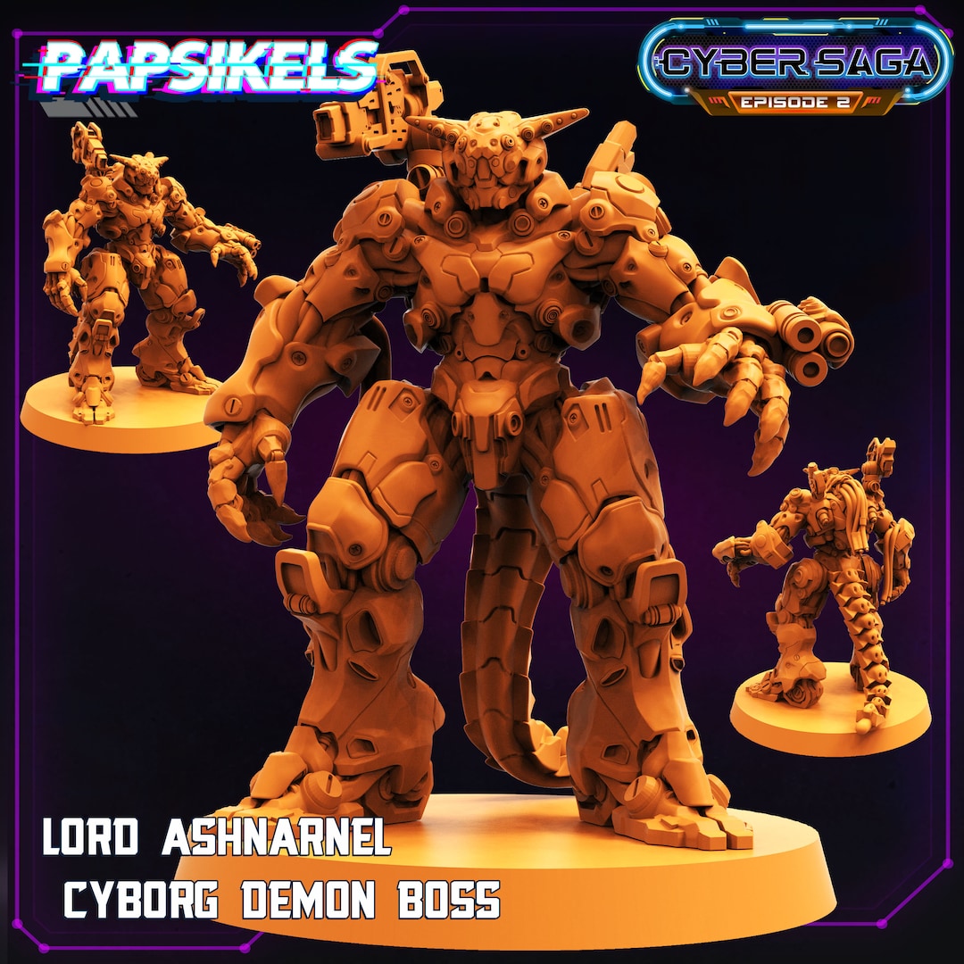 Lord Ashnarnel Cyborg Demon Boss by Papsikels Great for Cyberpunk ...