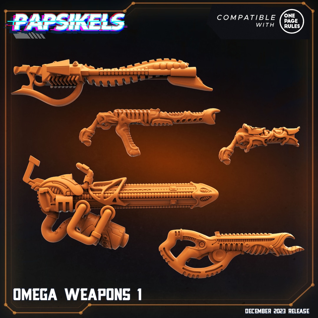 Omega Weapons Set of 5 by Papsikels Great for Cyberpunk,shadowrun ...