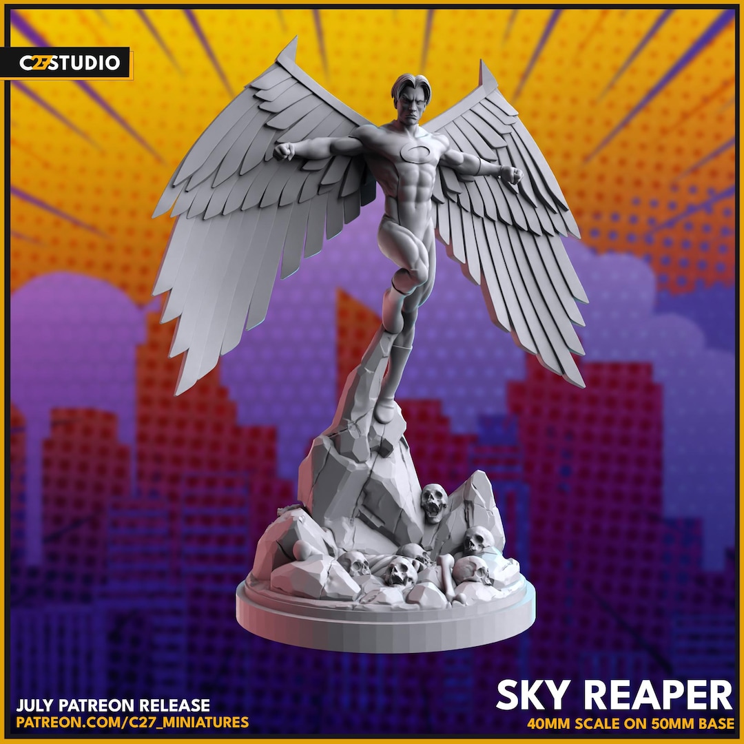 Sky Reaper 40mm on 50mm Base by C27 Miniatures Great for Crisis ...