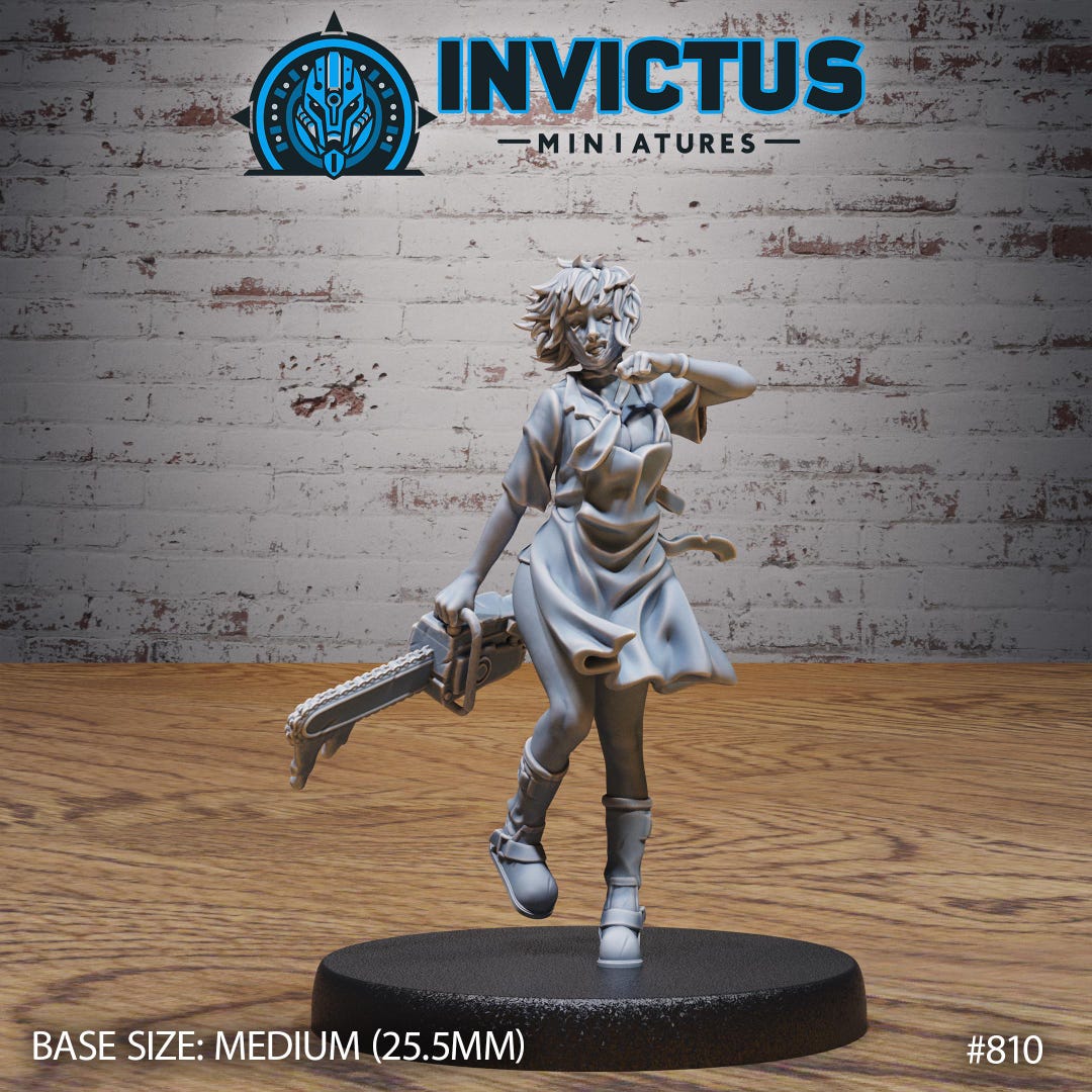 Chainsaw Girl - Midnight Menace by Invictus Miniatures Great for ...