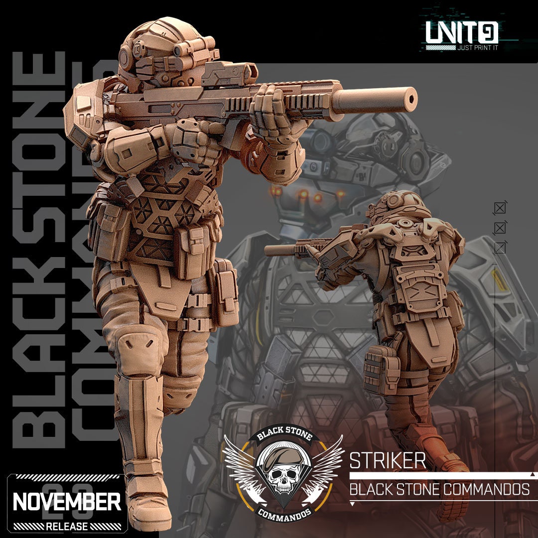 Striker - Black Stone Commandos From Unit 9 Great for Cyberpunk, Human ...