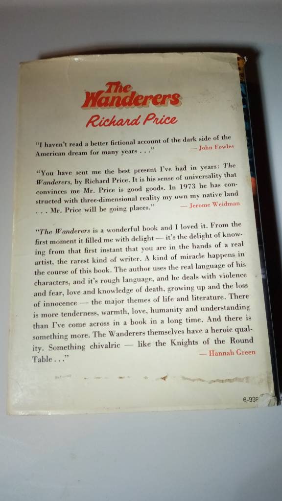 The Wanderers Book Richard Price First Edition - Etsy