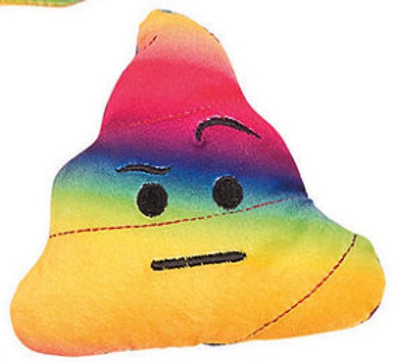 Rainbow Poop Emoji Plush - Etsy