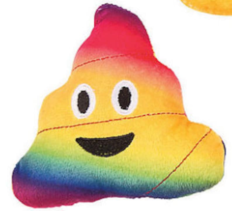 Rainbow Poop Emoji Plush - Etsy