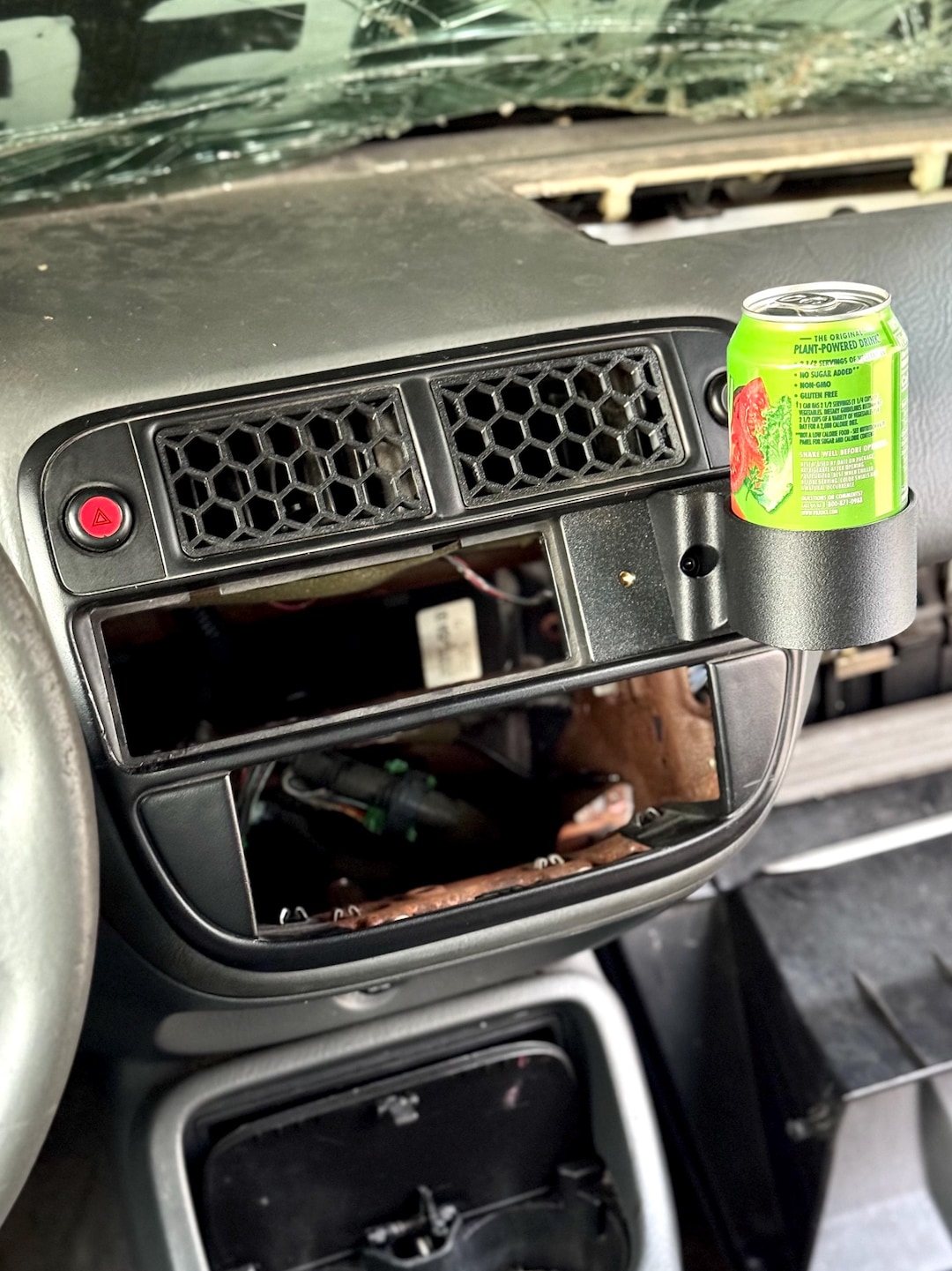96-98 EK Honda Civic Can Cup Holder Clock Pocket Location PREMIUM ...