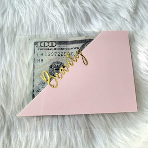 Mini A7 Pink Ombre Cash Clear Back Cash Envelopes Peek a Boo Cash ...