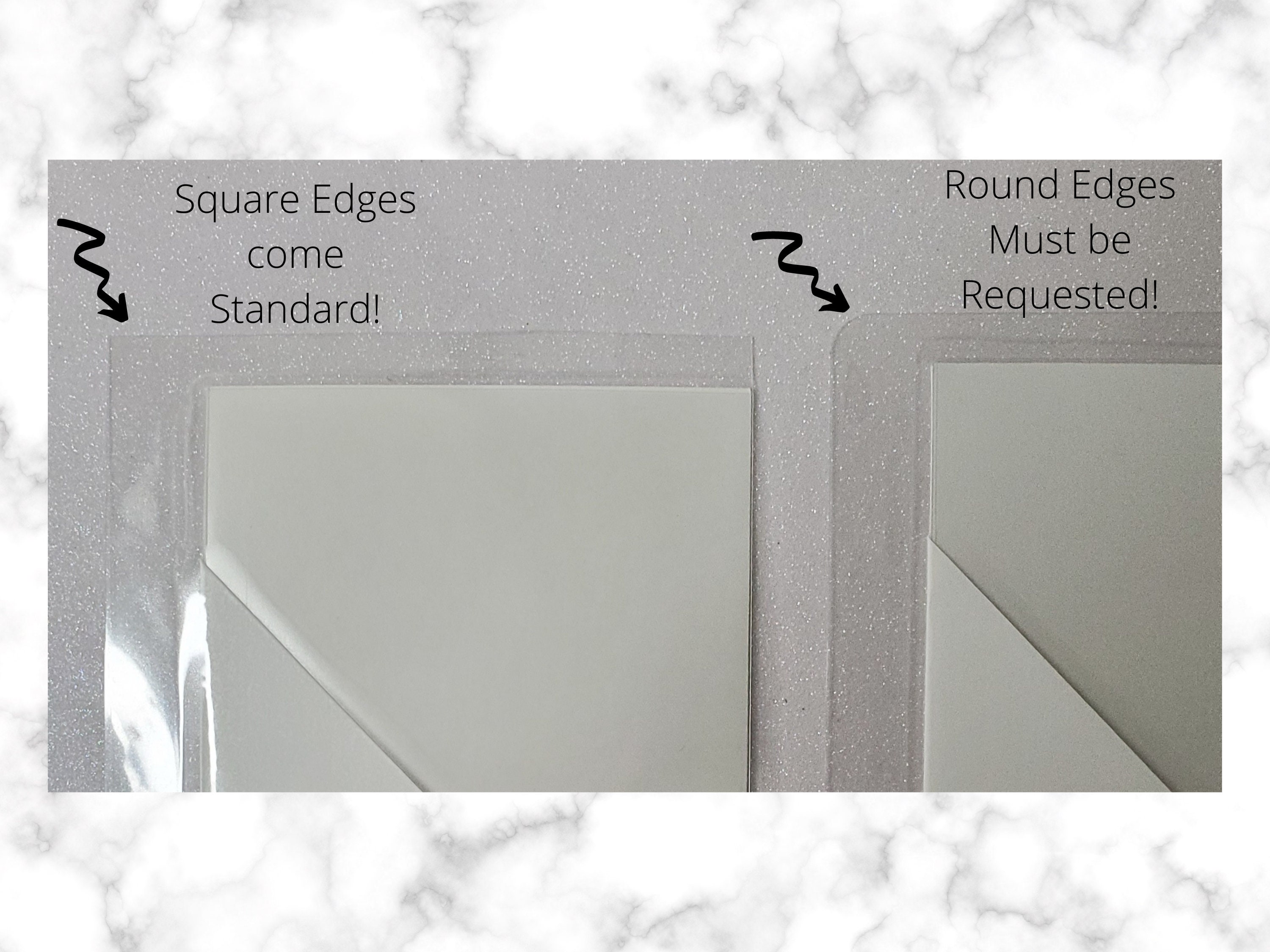 Mini Peek A Boo Clear Back Confetti Foil Half Metallic Cash - Etsy