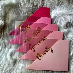 Mini A7 Pink Ombre Cash Clear Back Cash Envelopes Peek a Boo Cash ...