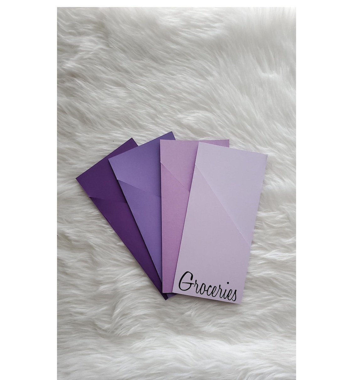 Individual Purple Ombre Cash Envelopes, Peek a Boo Cash Envelopes, Cash ...