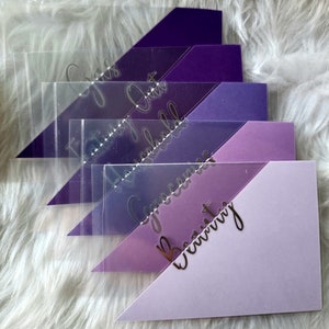 Mini A7 Purple Ombre Cash Envelopes: Laminated Budget System, Set of 5 ...
