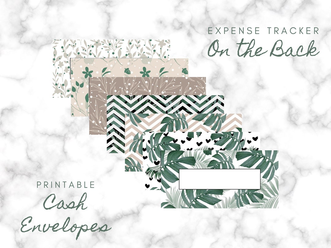 Printable Cash Envelopes With Expense Tracker, Cash Envelope System ...