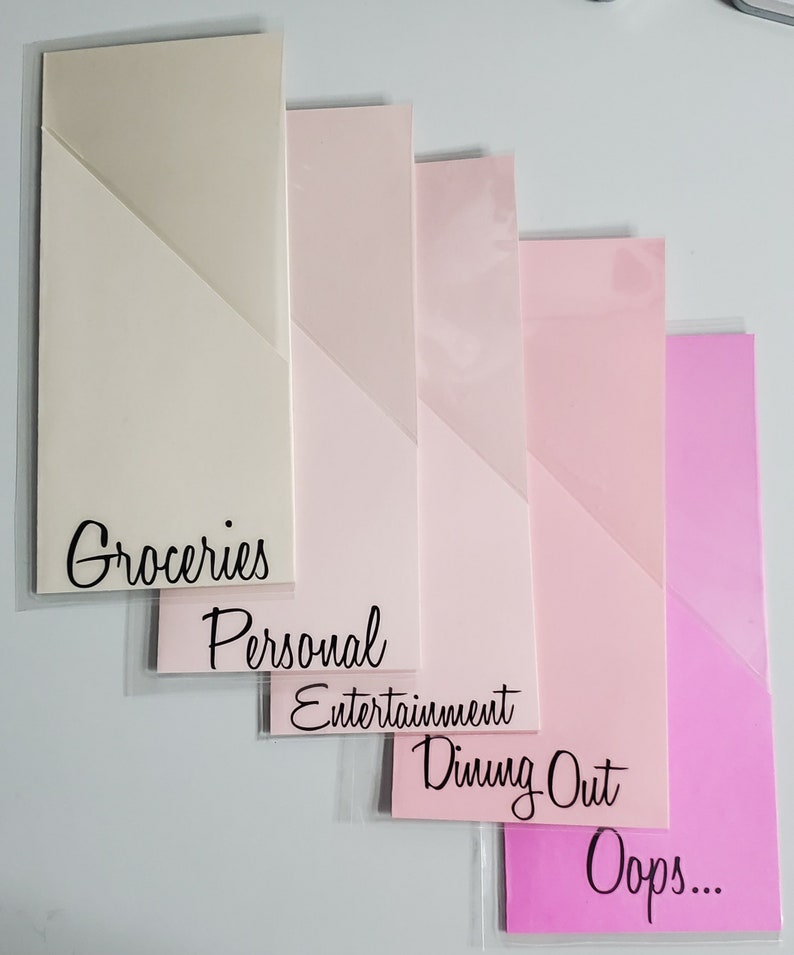 Ombre Individual Cash Envelopes Peek a Boo Cash Envelopes - Etsy