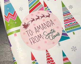 From Santa Gift Tag Gift From Santa Tag Personalized Gift - Etsy