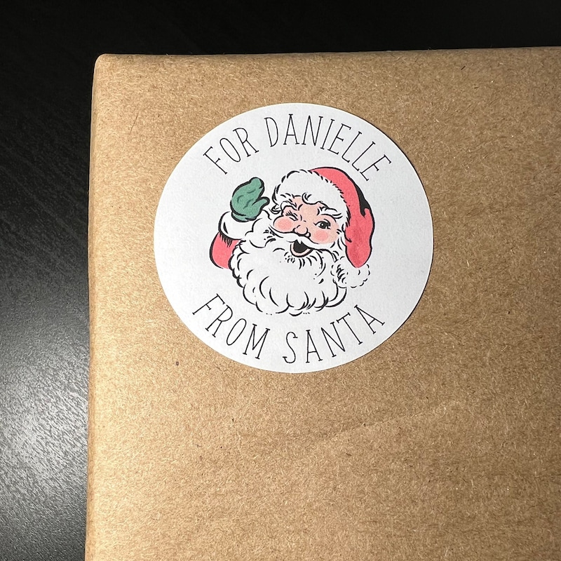 Santa Stickers - Etsy