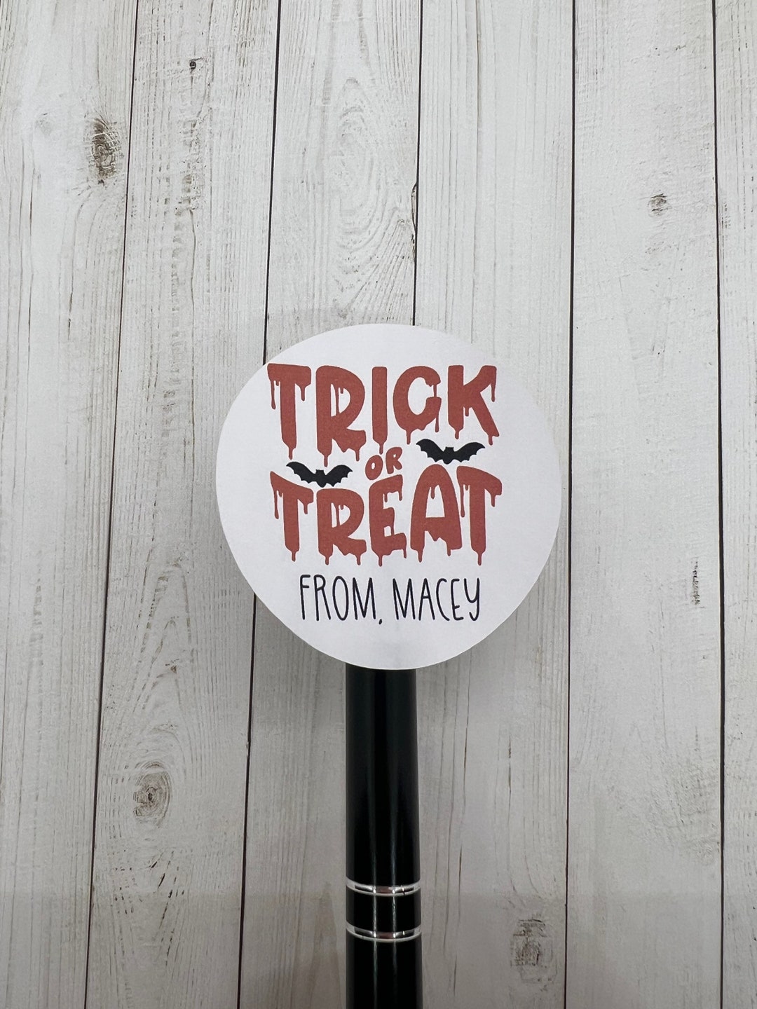 Halloween Trick or Treat Stickers Personalized Halloween - Etsy