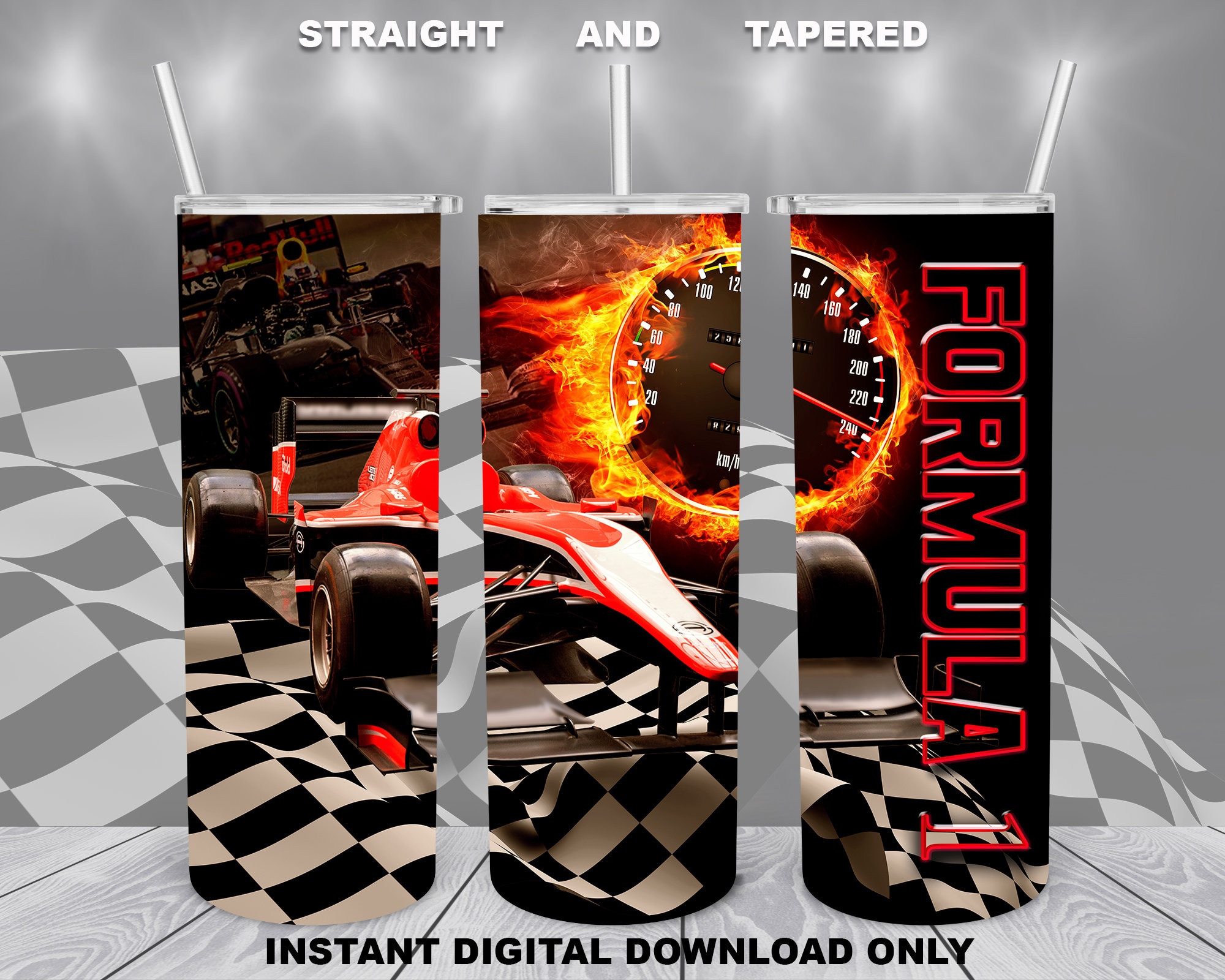 Formula 1 20oz Skinny Tumbler Sublimation Design for - Etsy