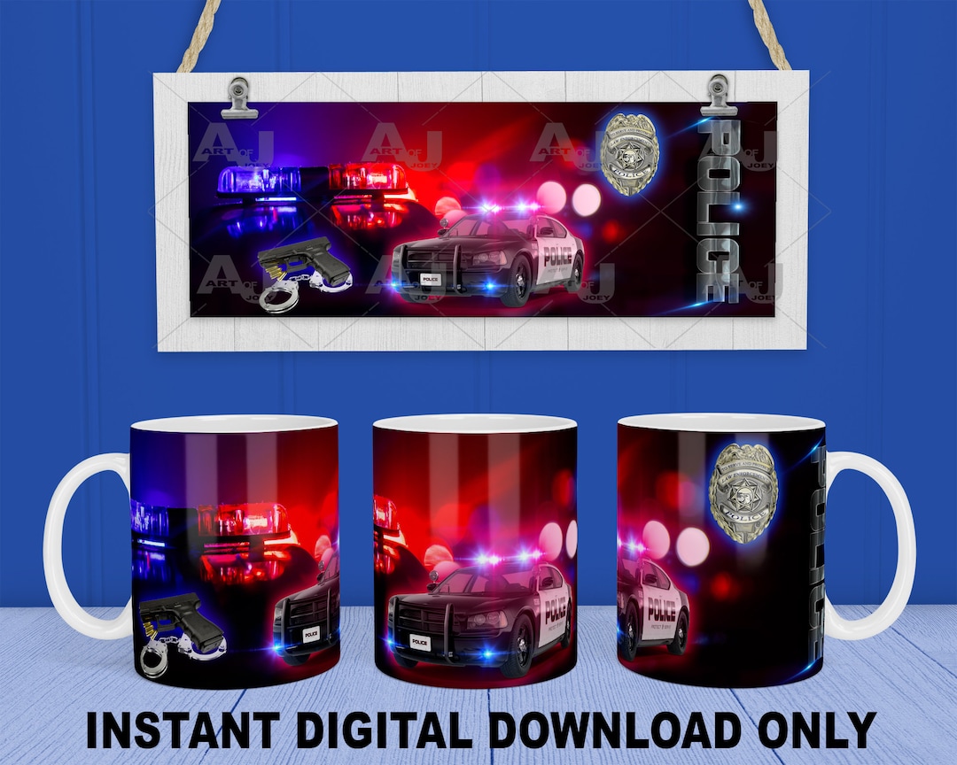 Police Mug Sublimation Design: Full Wrap PNG (digital Download) - Etsy