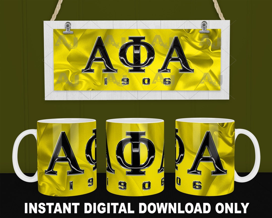 Alpha Phi Alpha Mug Sublimation Design: Full Wrap PNG (digital Download ...