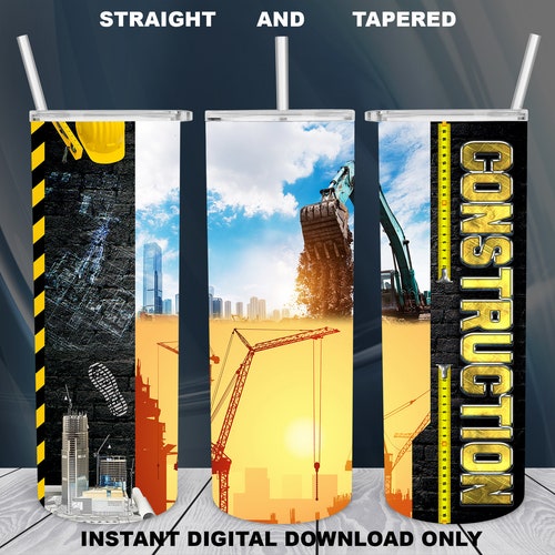 Construction Tumbler Wrap Png Sublimation Design Men 20oz - Etsy