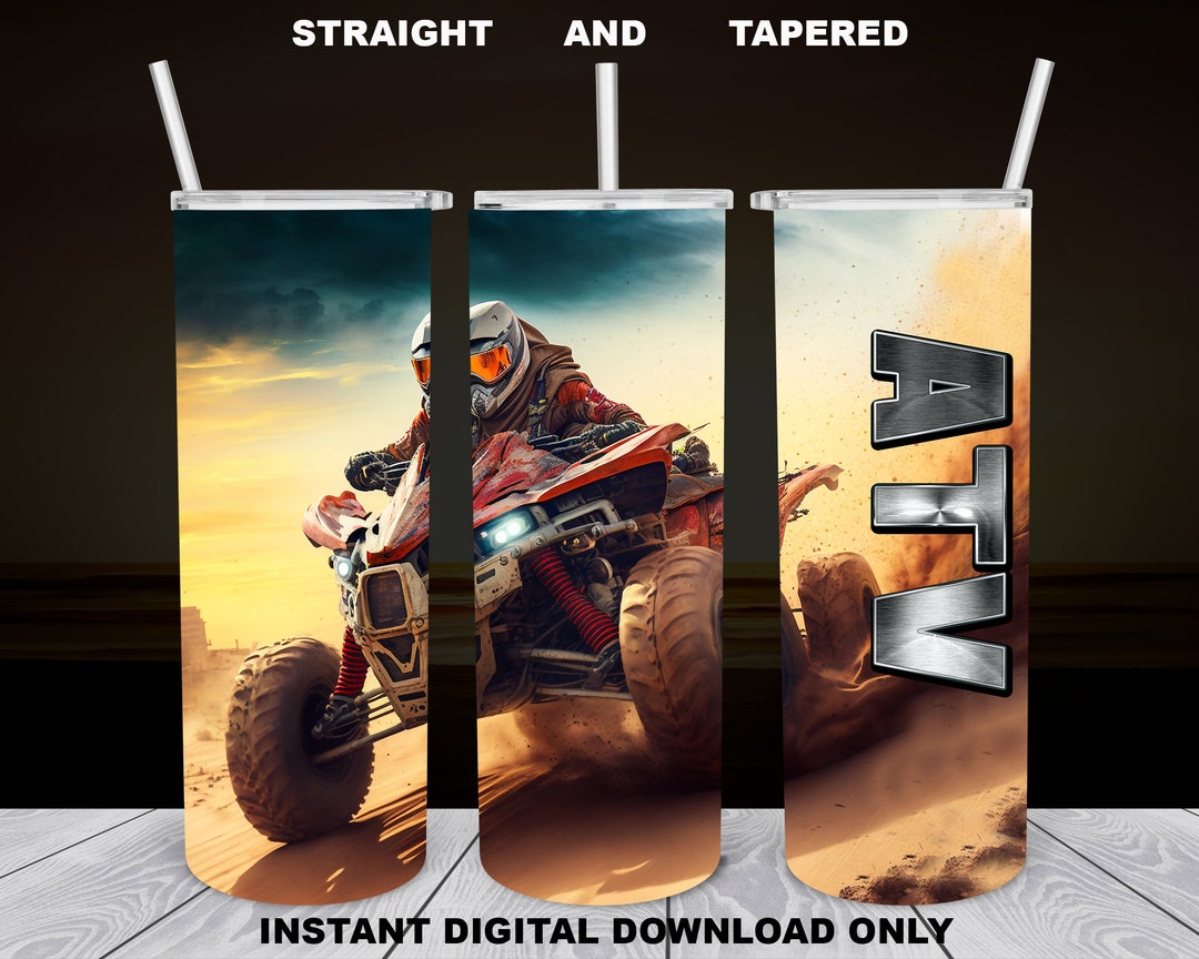 ATV, 20oz Skinny Tumbler, Sublimation Design for Straight/tapered, PNG ...