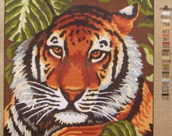 Needlepoint Tiger | Etsy