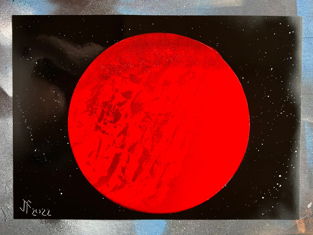 Blood Moon Spray Painting - Etsy