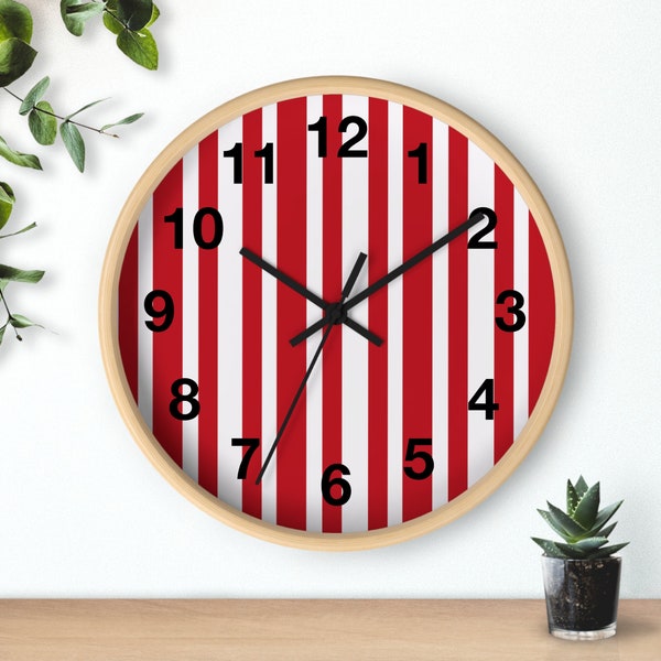 Striped Wall Clock - Etsy