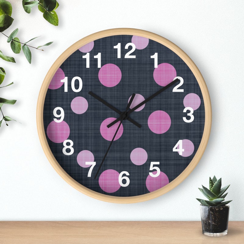 Polka Dot Clock - Etsy