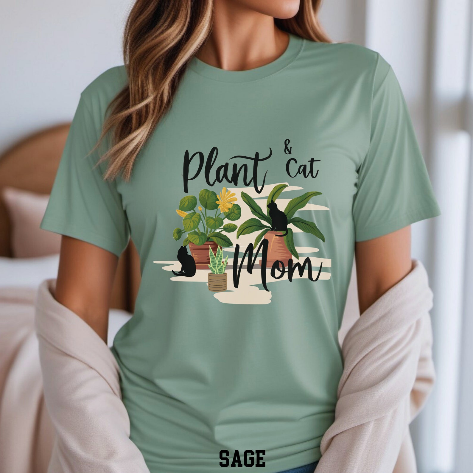 Cats and Plant Shirt, Crazy Plant Lady Shirt, Gardner Shirt, Plant ...