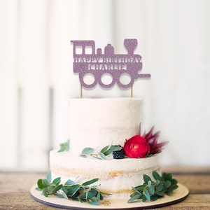 Custom Steam Train Cake Topper - Elegant, Personalised Decoration for ...