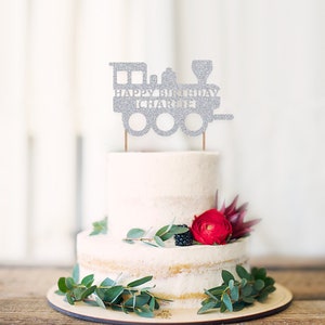 Custom Steam Train Cake Topper - Elegant, Personalised Decoration for ...