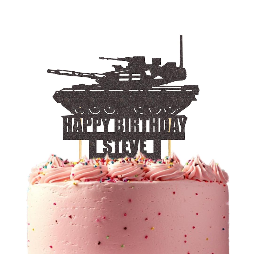 Personalised Military Tank Cake Topper - Elegant, Personalised ...