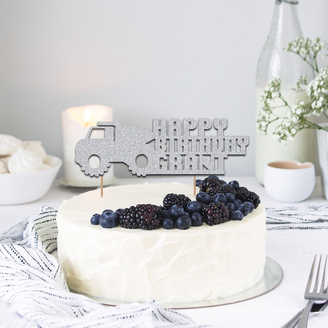 Personalised Dumper Truck Cake Topper - Elegant, Personalised ...
